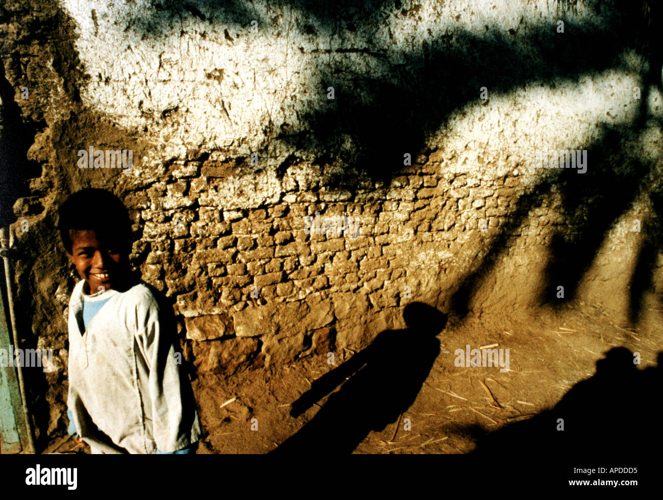 a child with a shadow at a village Egypt Stock Photo - Alamy