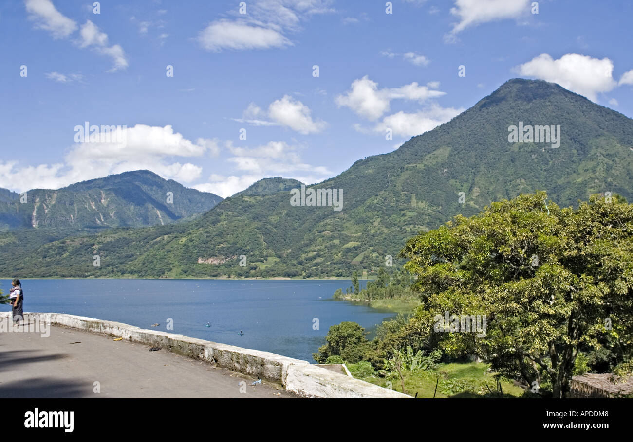 GUATEMALA SANTIAGO ATITLAN Atitlan Volcano on Lake Atitlan Guatemala ...