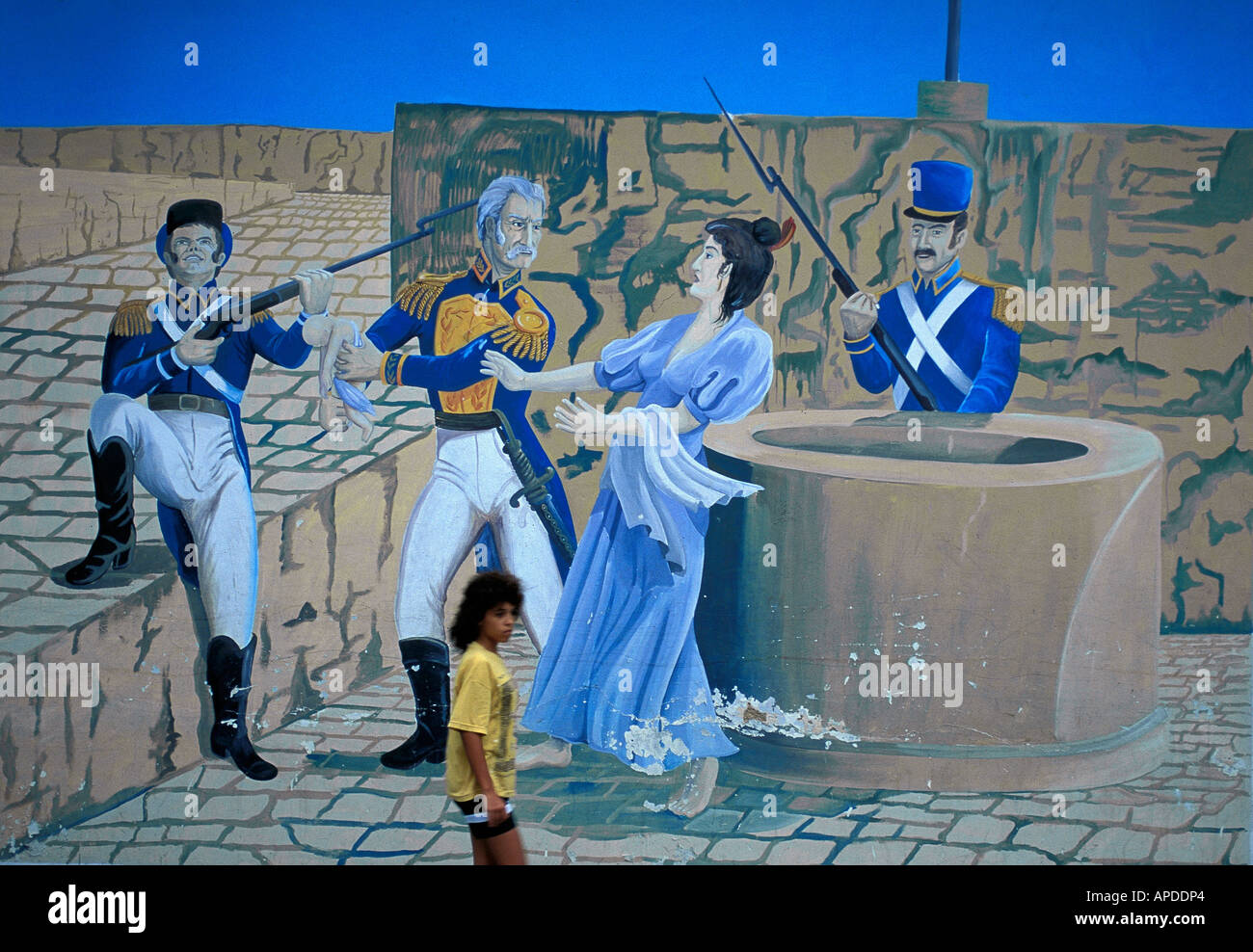 La Asuncion, mural painting, Isla Margarita, Venezuela Caribbean ...
