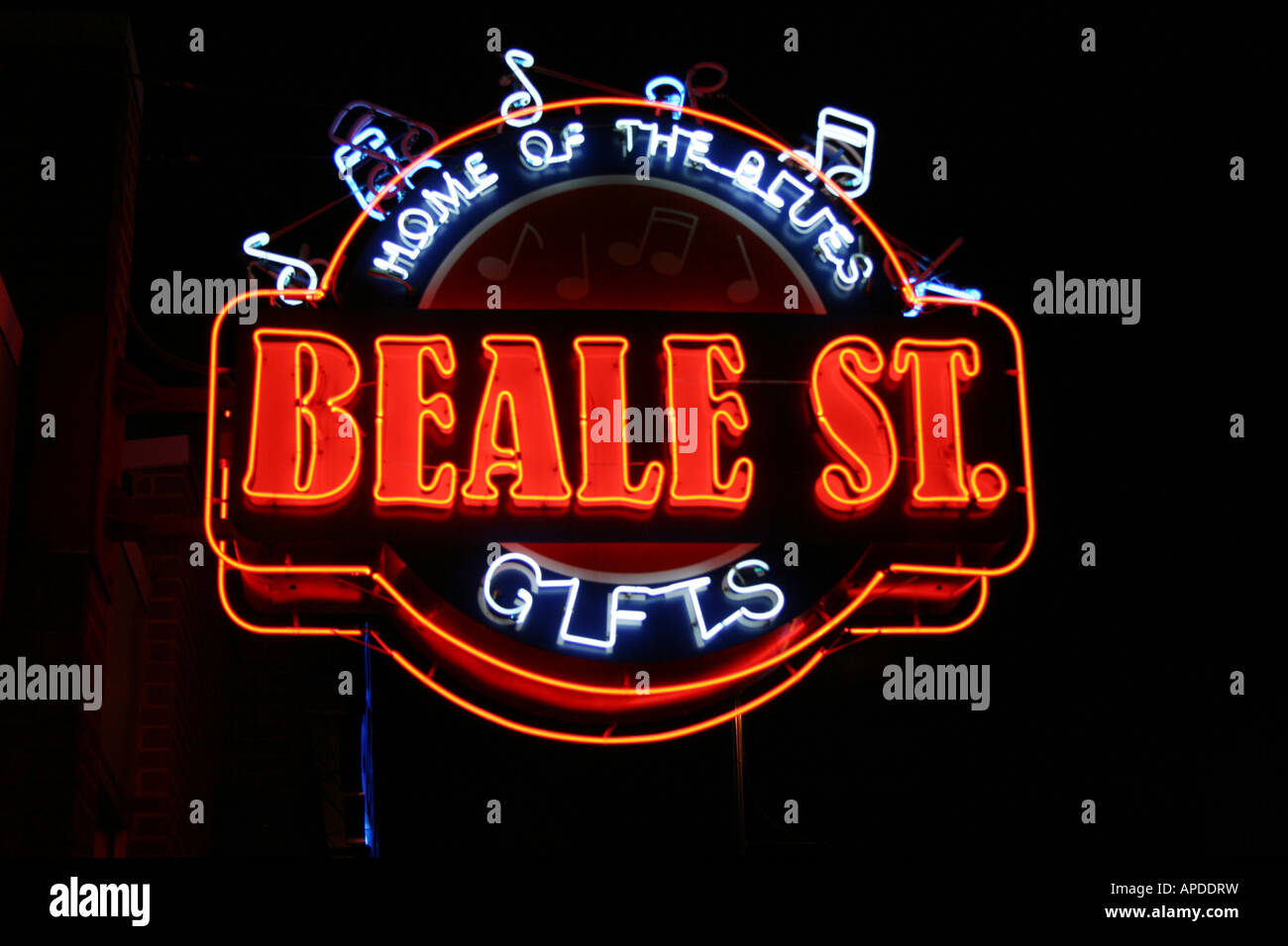 Illuminated sign on Beale Street, Memphis, Tennessee Stock Photo - Alamy