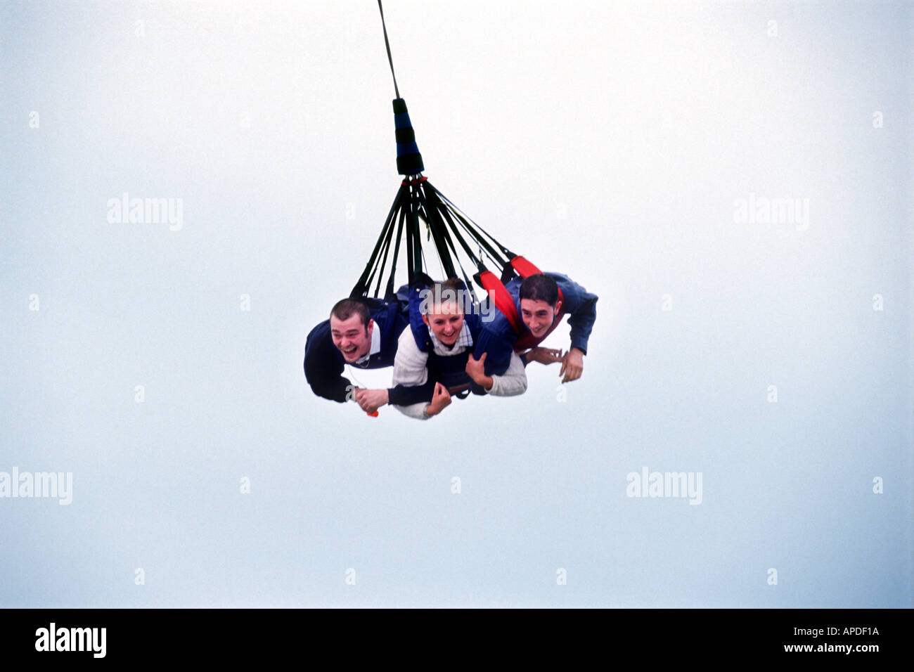 Blackpool UK The sky coaster on the south pier You are halled 200 feet ...