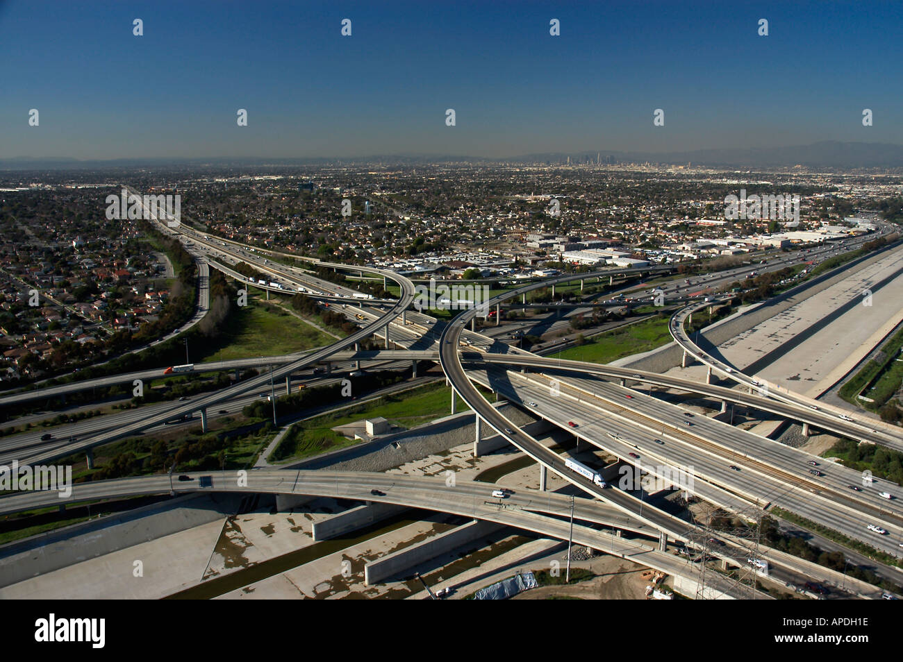 Los Angeles freeways Ca Stock Photo - Alamy