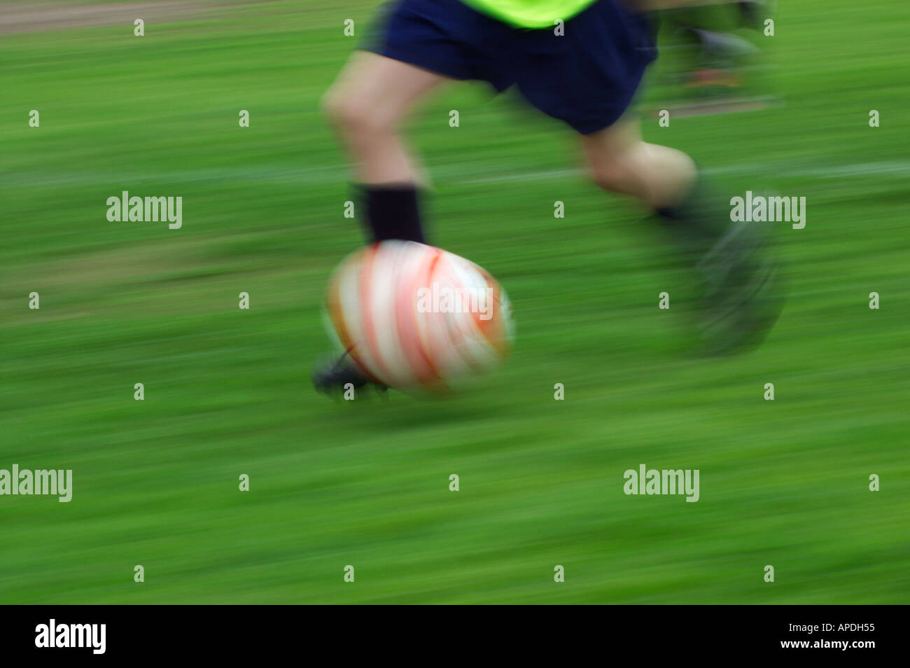 soccer player with ball Stock Photo - Alamy