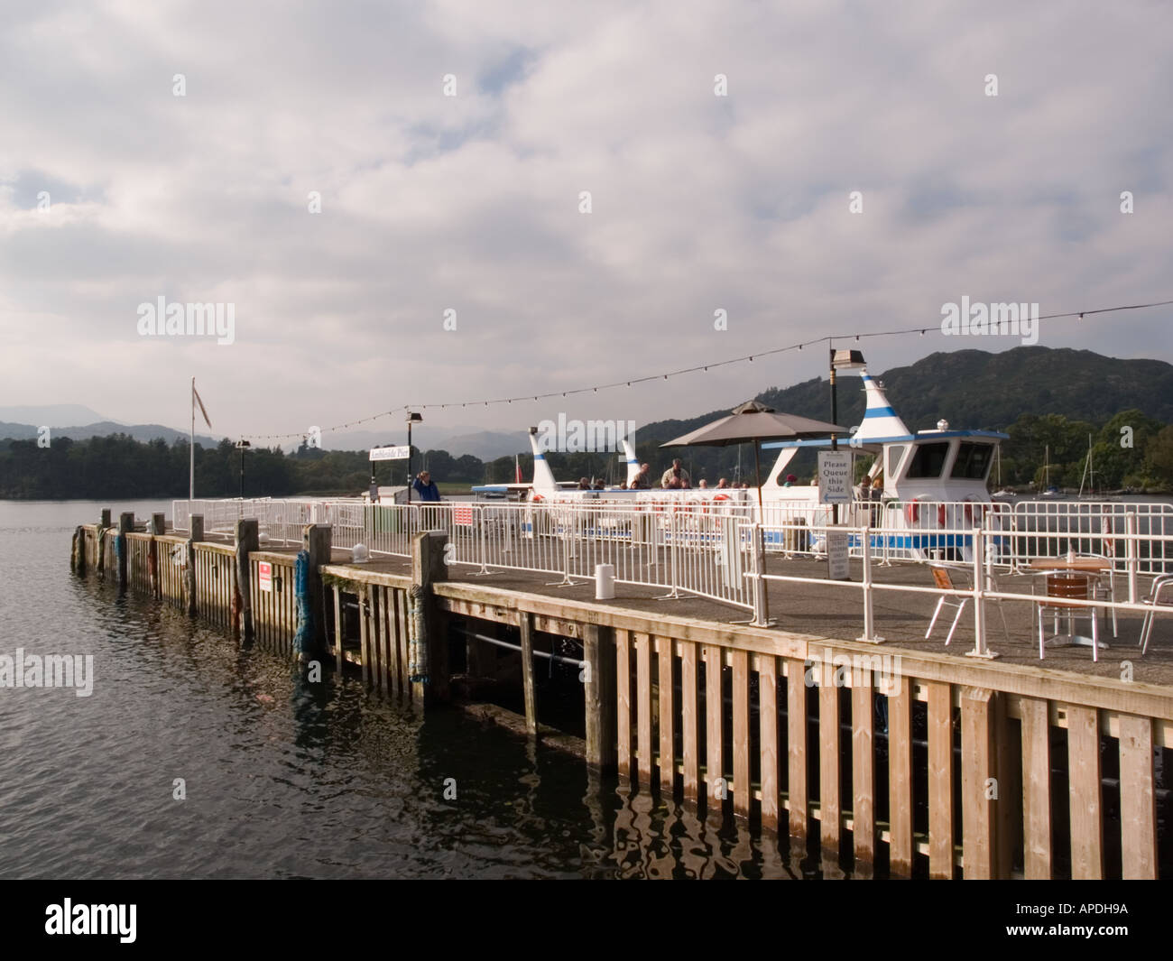 WATERHEAD PIER at head of lake Windermere Ambleside Cumbria England UK ...