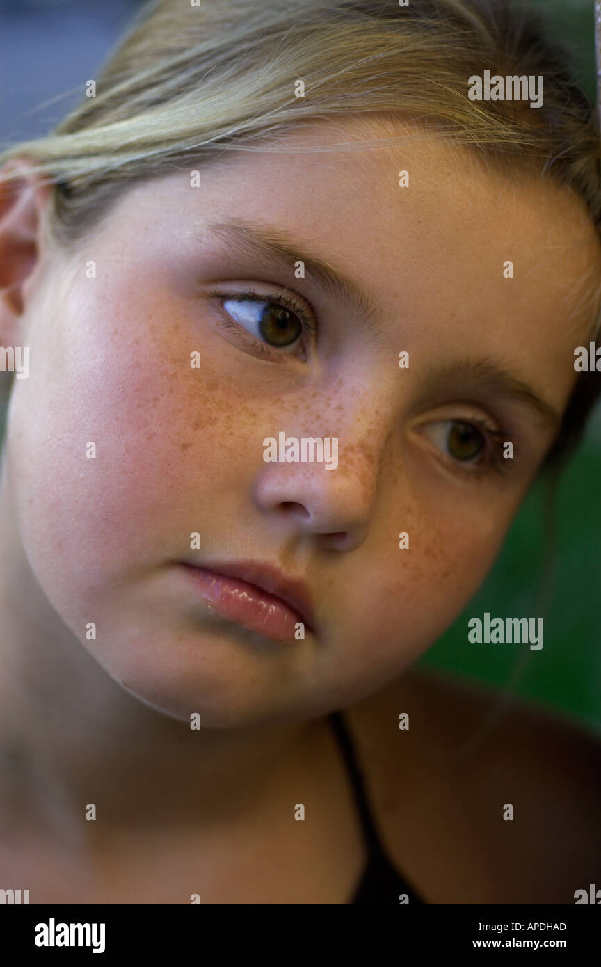 girl with sad expression Stock Photo - Alamy