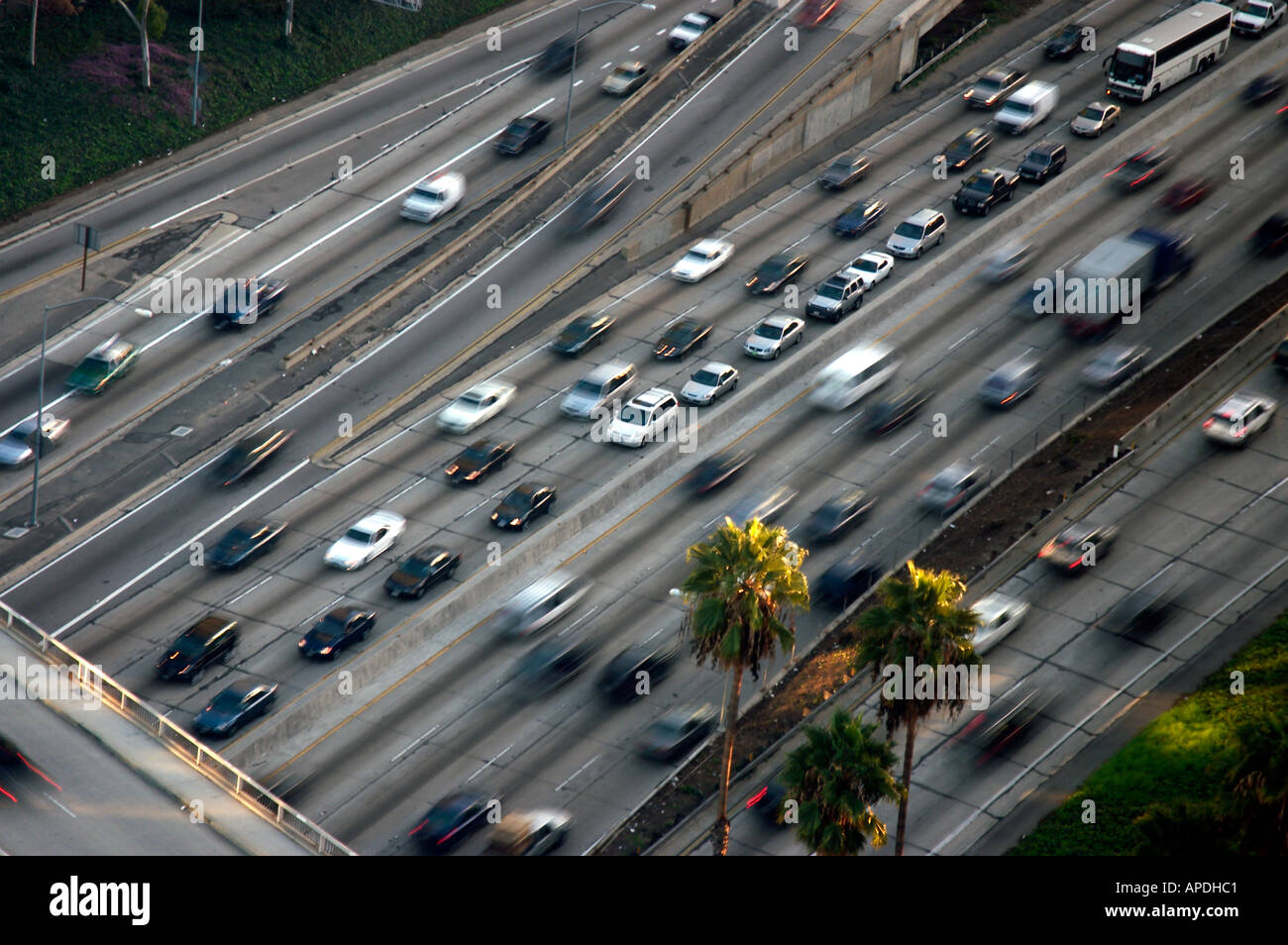 downtown freeway Los Angeles California Stock Photo - Alamy