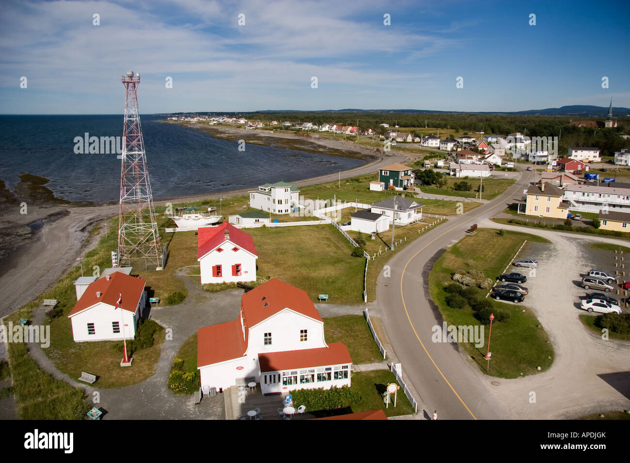 The village of Pointe-au-Pere seen from the air Stock Photo - Alamy