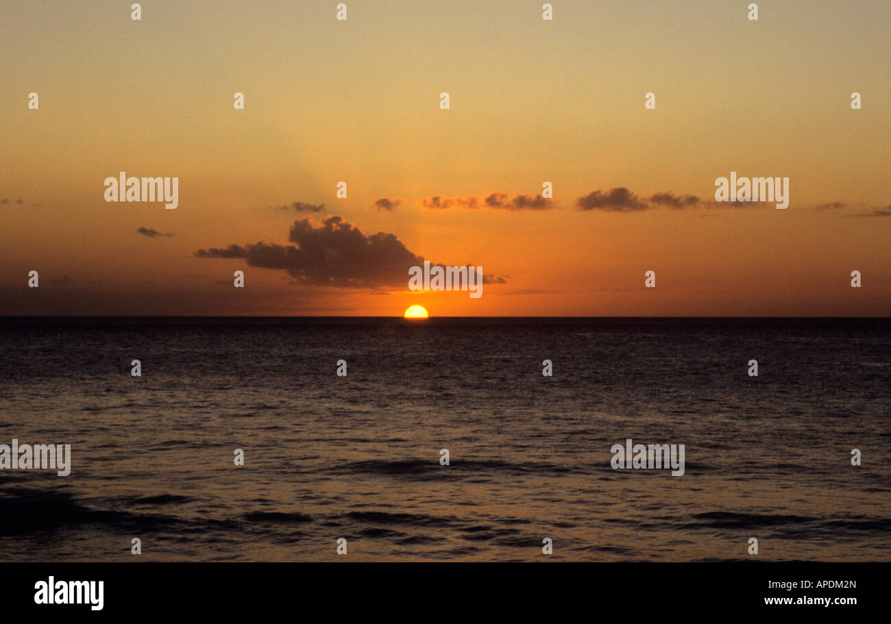 Tropical sunset in Tobago Stock Photo - Alamy