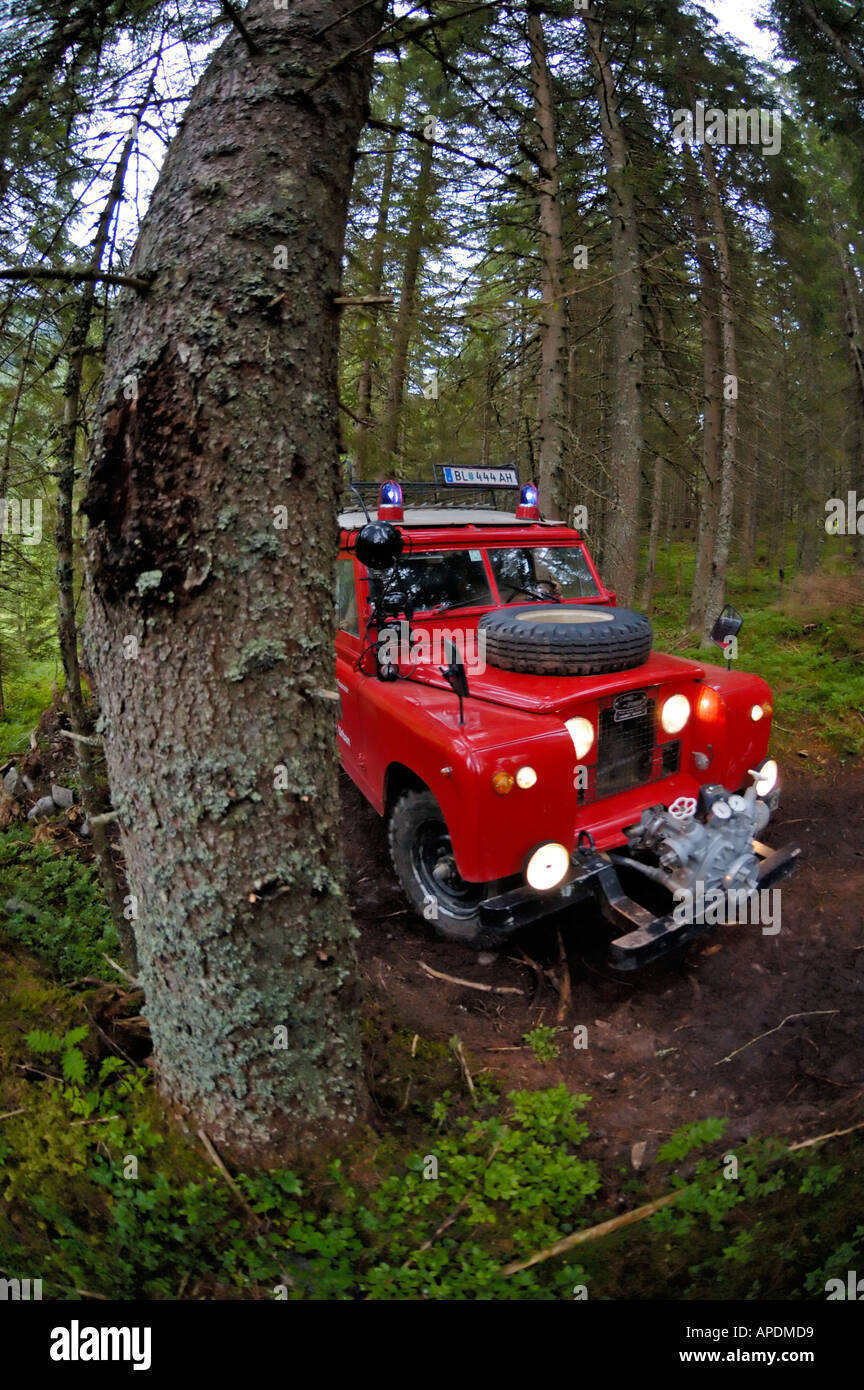 Land Rover Serie 2a 109 Station Wagon LWB as a fire engine with pump ...