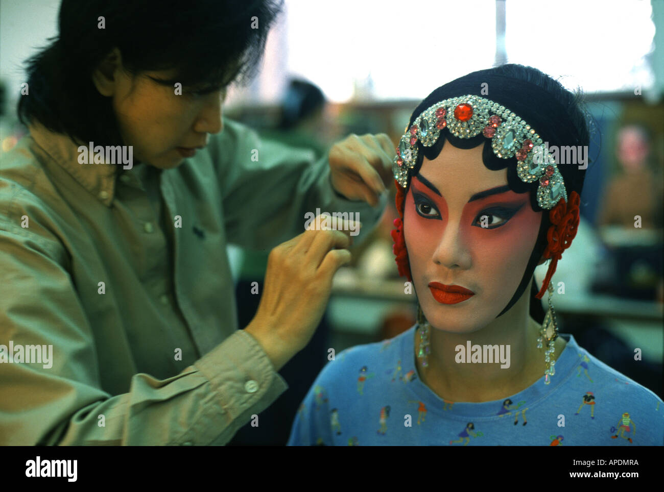 Chinese Opera, make up, Taipei, Taiwan Stock Photo - Alamy
