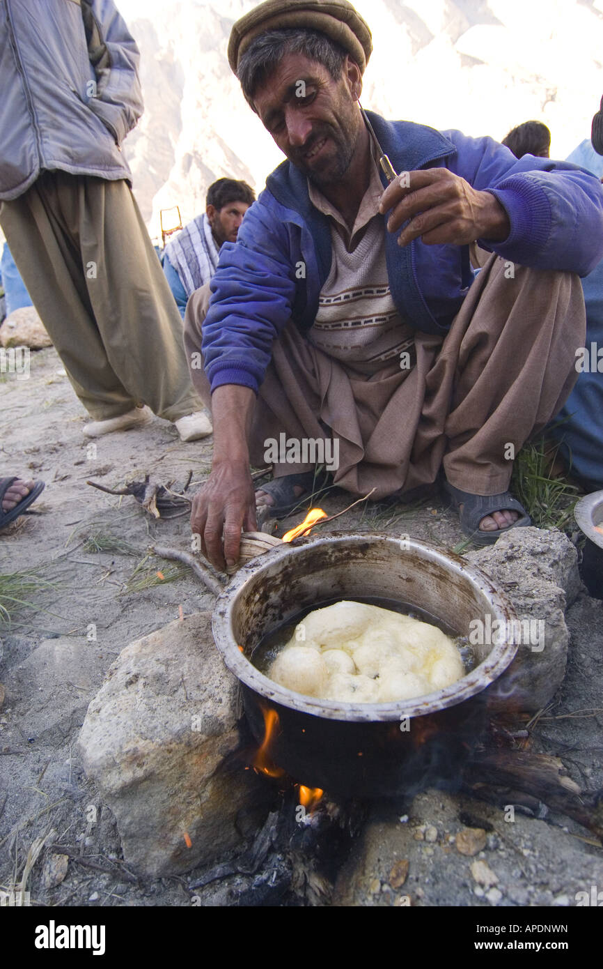 A Balti man making bread in Pakistan Stock Photo - Alamy