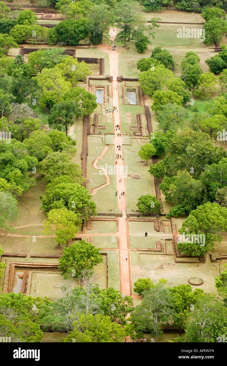 View from rock of water gardens below, Sigiriya Rock, Sri Lanka ©Mark ...