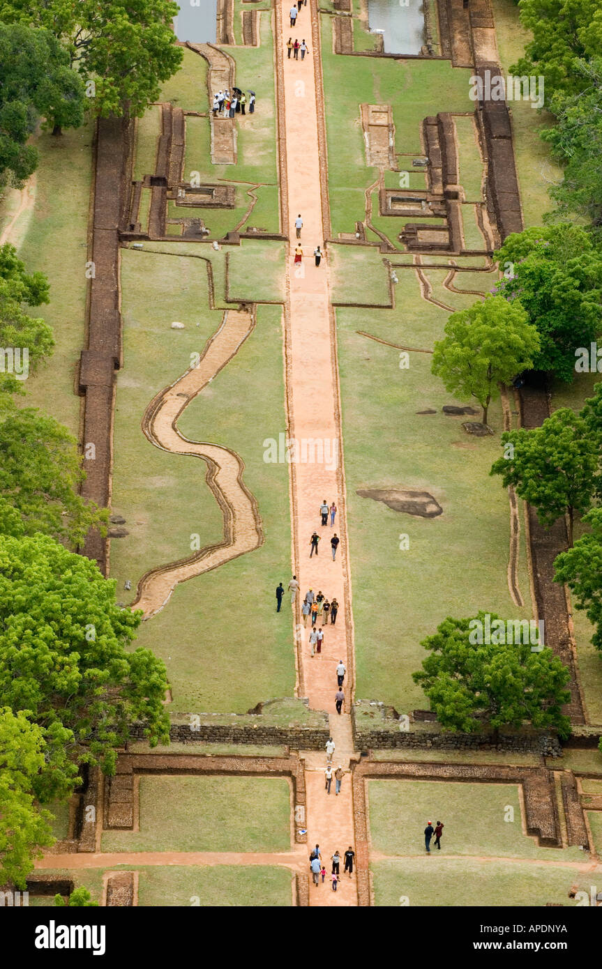 View from rock of water gardens below, Sigiriya Rock, Sri Lanka ©Mark ...