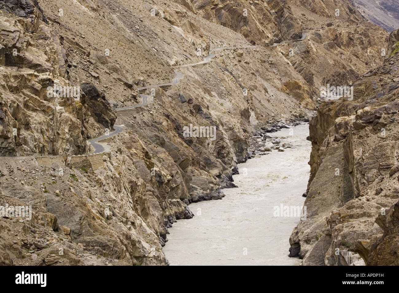The Skardu Road above the Indus River in Pakistan Stock Photo - Alamy