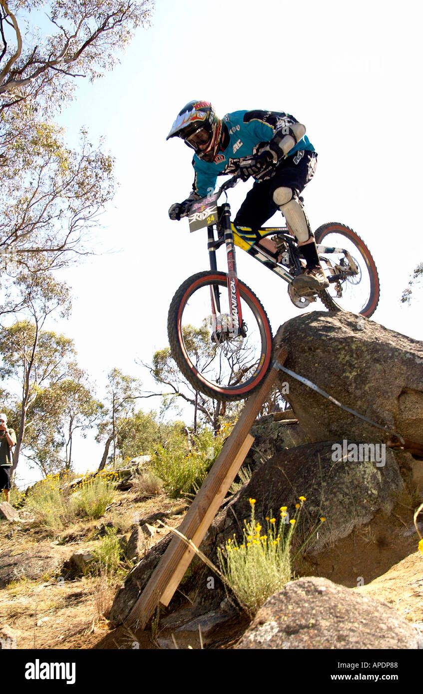 Nathan Rennie Aus competing in the Extreme Red Bull event at Jindabyne ...