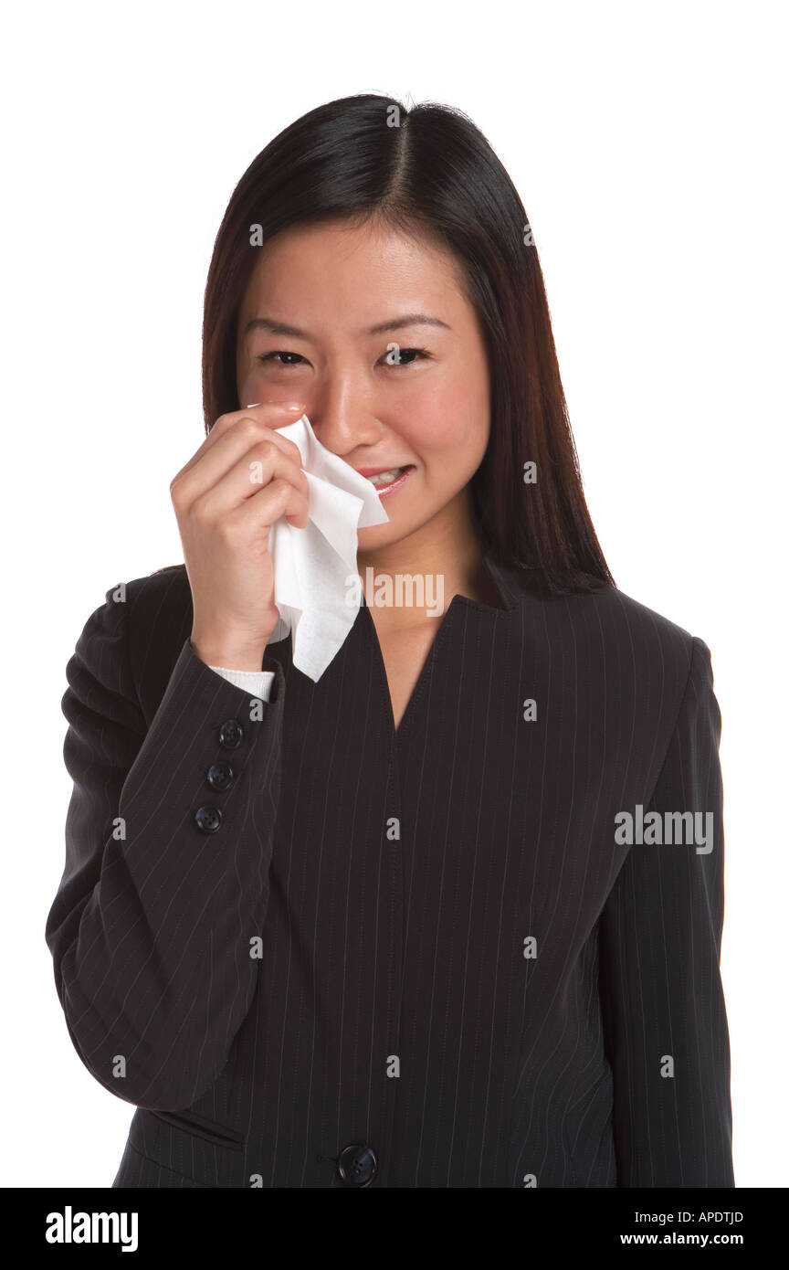 Young woman in business suit crying Stock Photo - Alamy