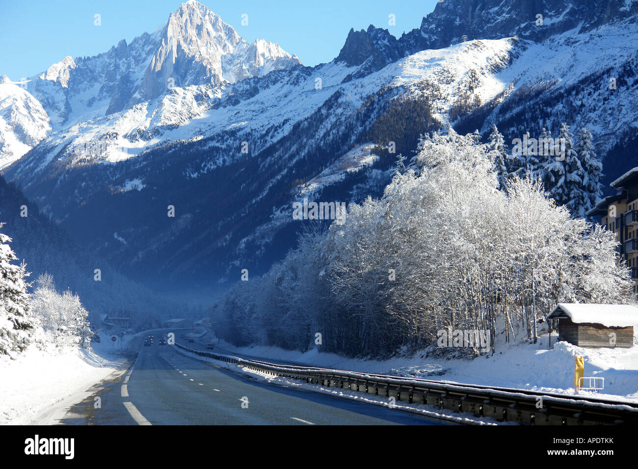 winter scene at european alps Stock Photo - Alamy