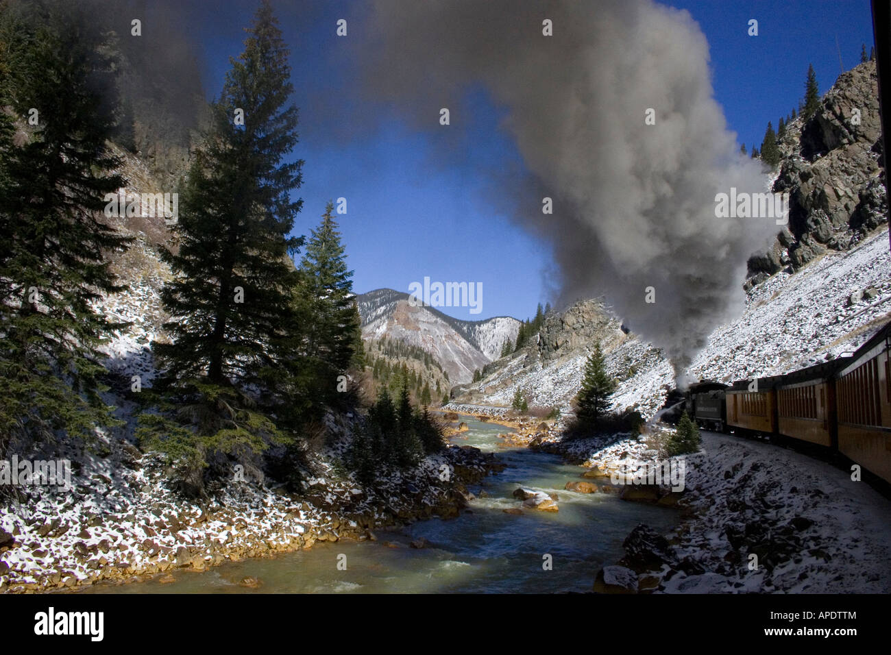 Winter stream runs from mountains hi-res stock photography and images ...