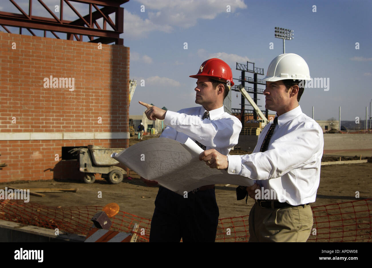 Construction managers on site Stock Photo - Alamy