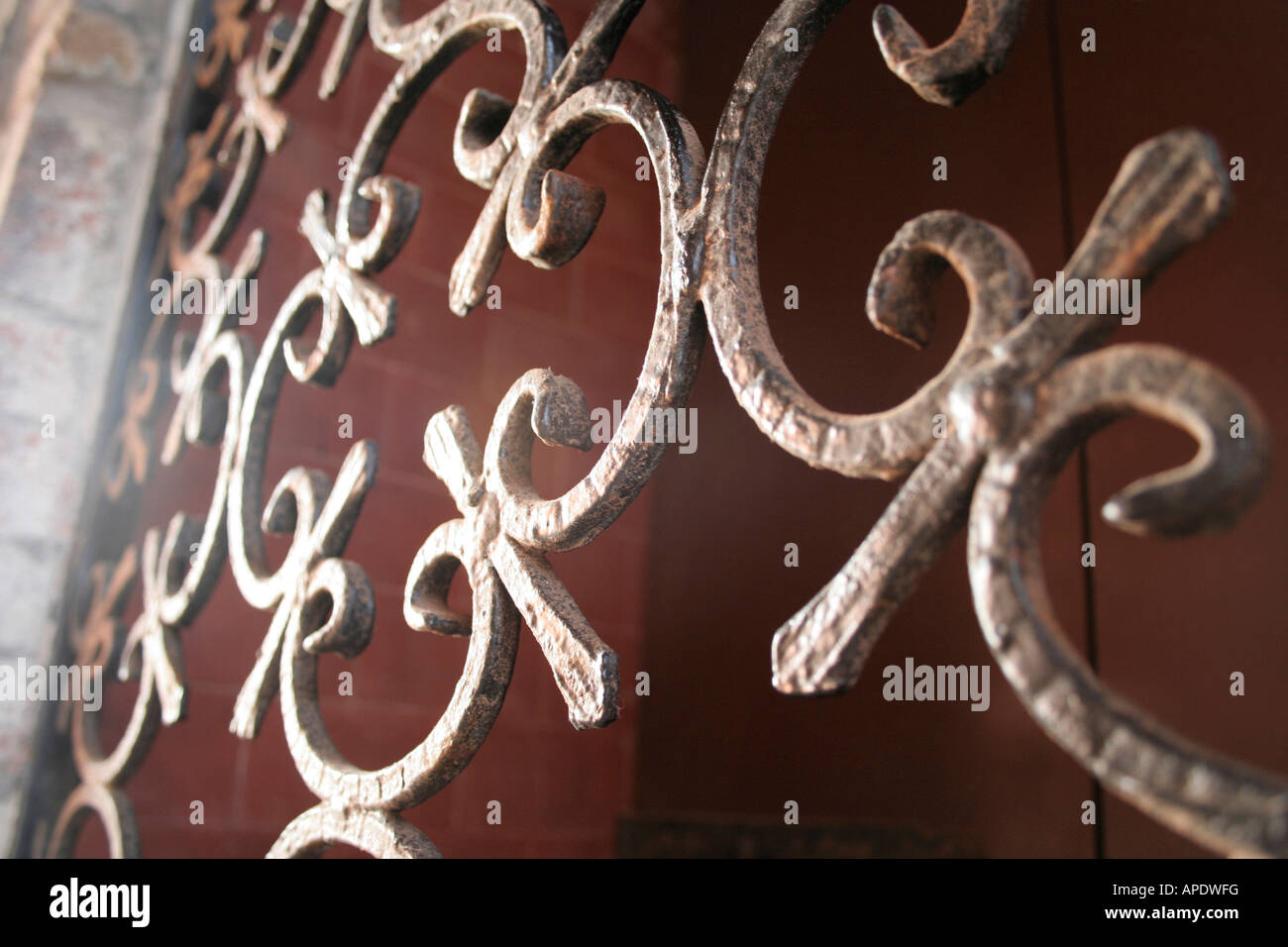Artistic wrought-iron window grates, Venice Stock Photo - Alamy