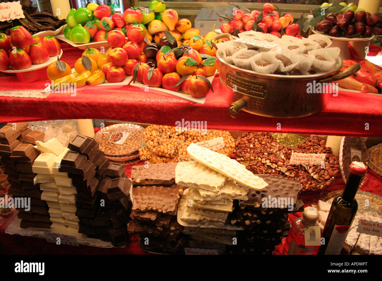 Looking through display window of a sweets shop in Venice Stock Photo ...