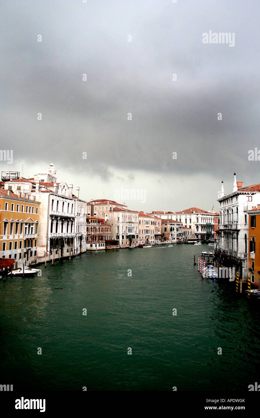 Rainclouds billowing over the Grand Canal in Venice, Italy Stock Photo ...
