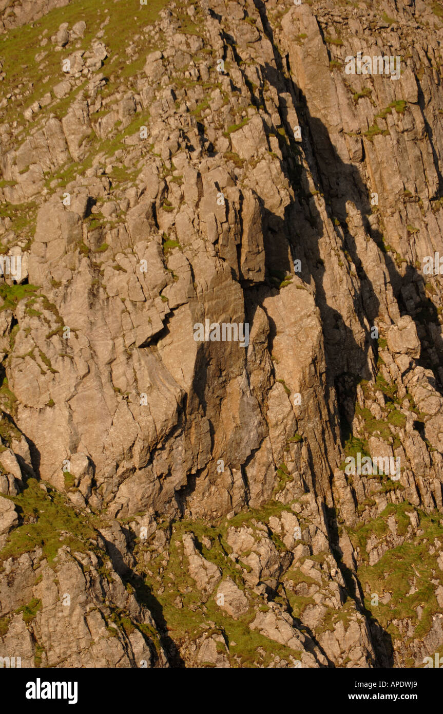 Gable Crag on Great Gable from Green Gable summit English Lake District ...