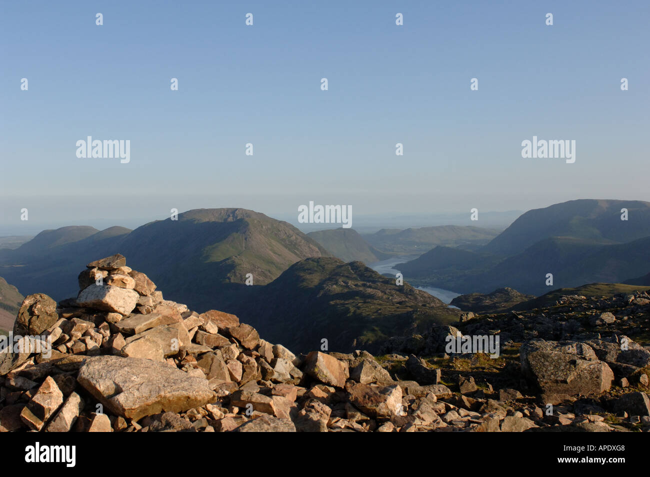 Red Pike Buttermere from the summit cairn of Green Gable English Lake ...