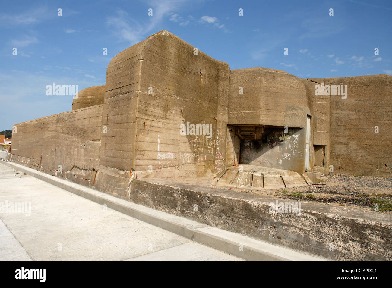 German WWII defences above St Ouen's beach in Jersey Stock Photo - Alamy