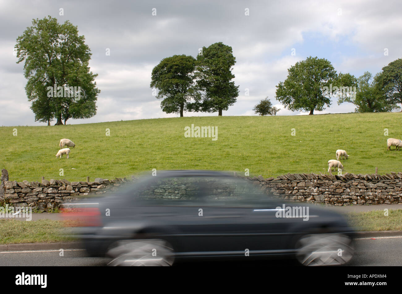 Rural traffic in the English Lake District National Park Stock Photo ...