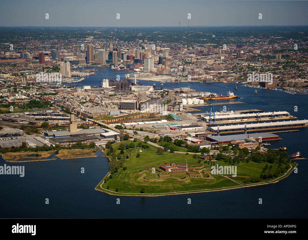 Fort mchenry aerial hi-res stock photography and images - Alamy