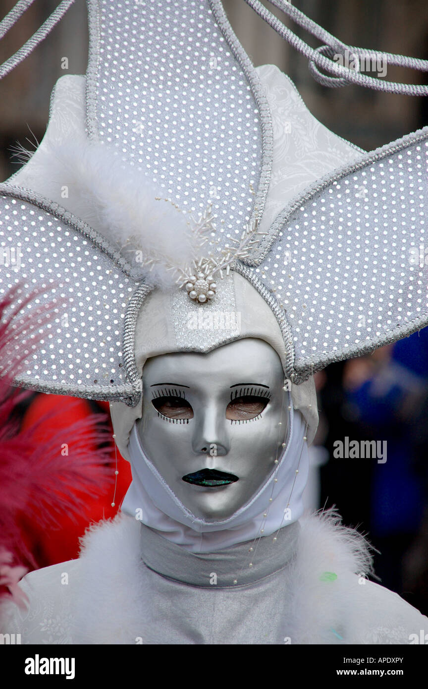 Masked woman at Carnival in Venice, Italy Stock Photo - Alamy