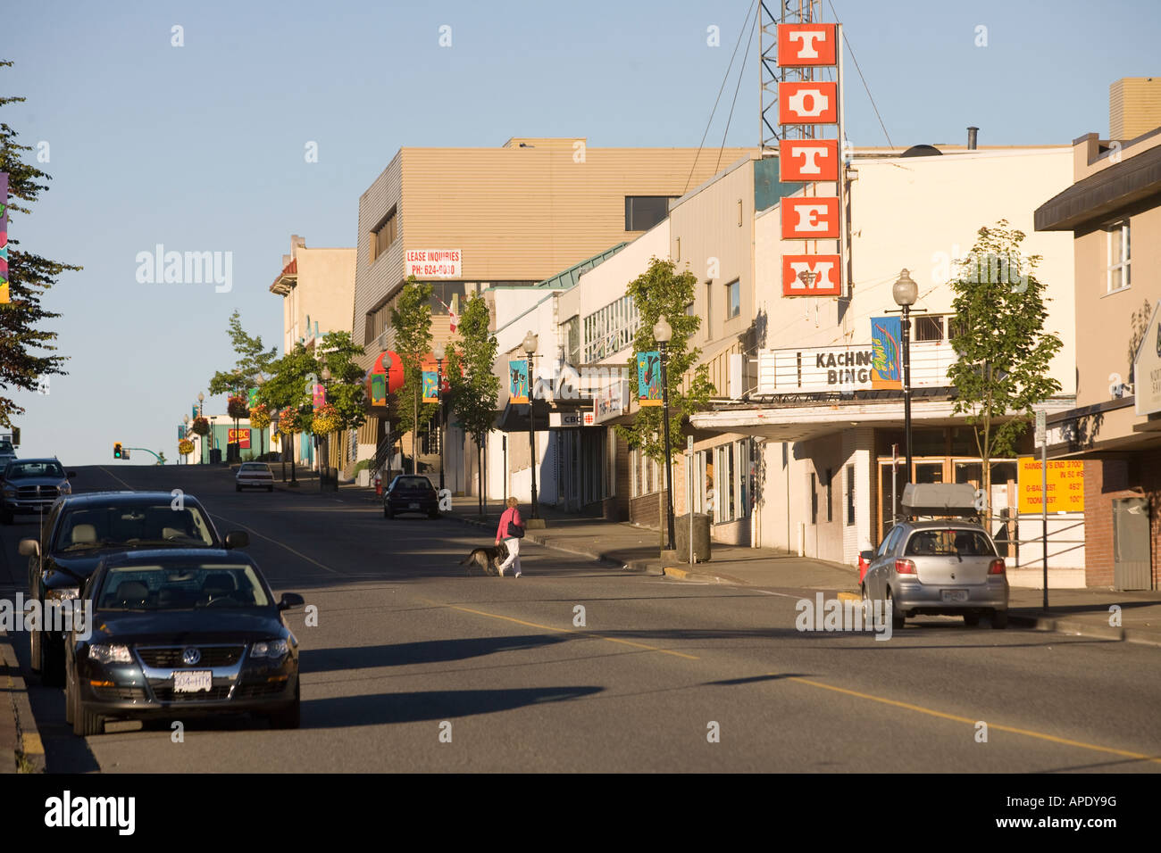 The main street of Prince Rupert early in the morning Stock Photo - Alamy