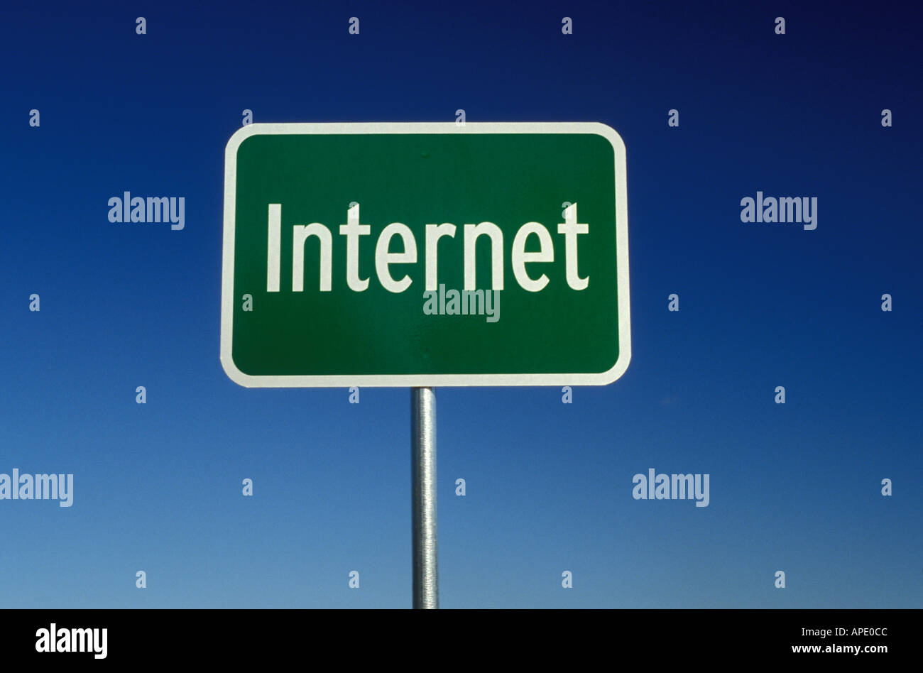 Internet road sign Stock Photo - Alamy