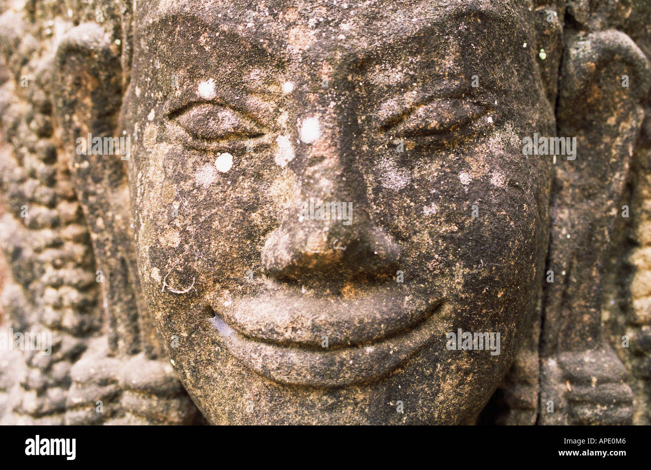 Carved Figure Of The Terrace Of The Leper King, Angkor Stock Photo - Alamy