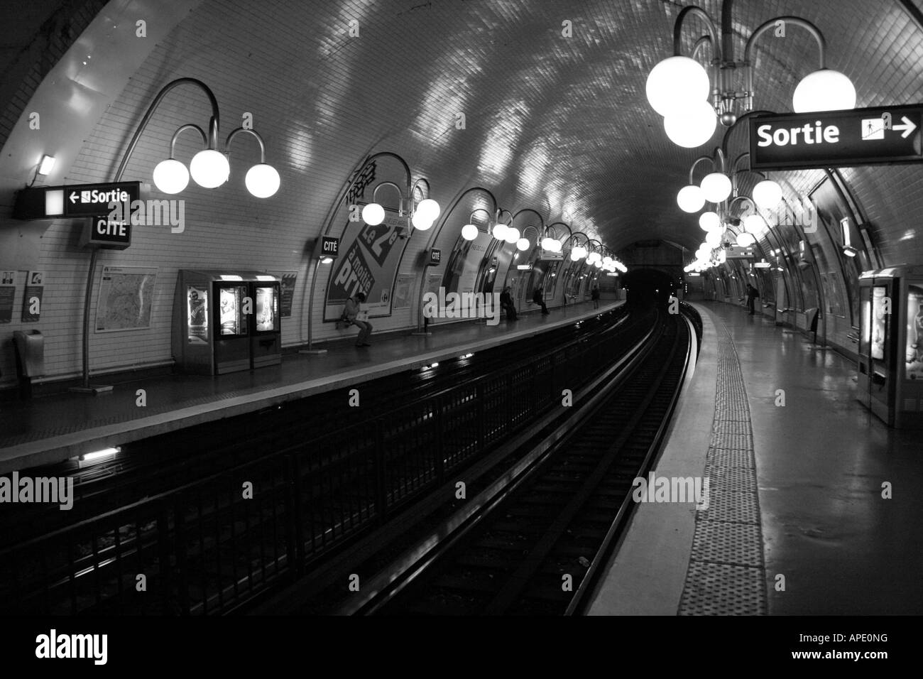 Cité Metro Station in Paris Stock Photo - Alamy