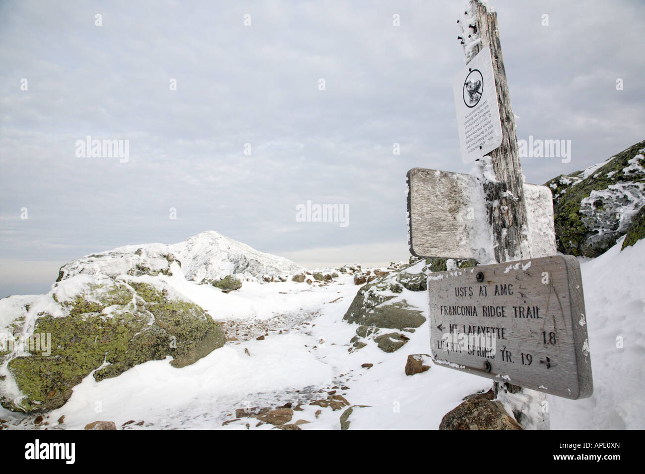 Appalachian Trail Mount Lincoln from the summit of Little Haystack ...