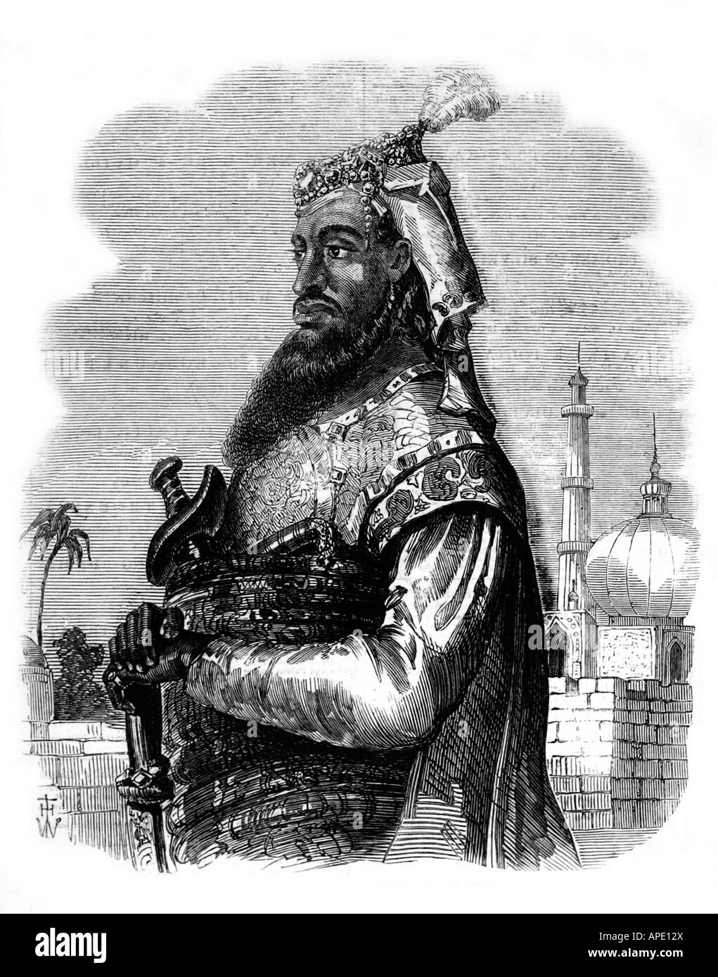 Leader of the mutineering indian trops at cawnpore 1856 1857 hi-res ...