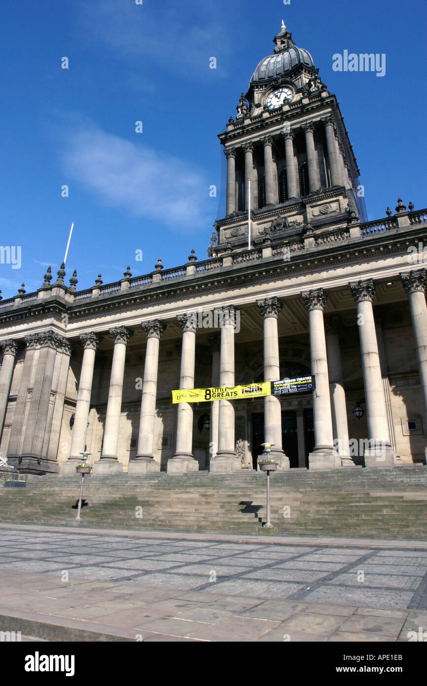 Leeds Town Hall from Headrow Leeds West Yorkshire England Stock Photo ...