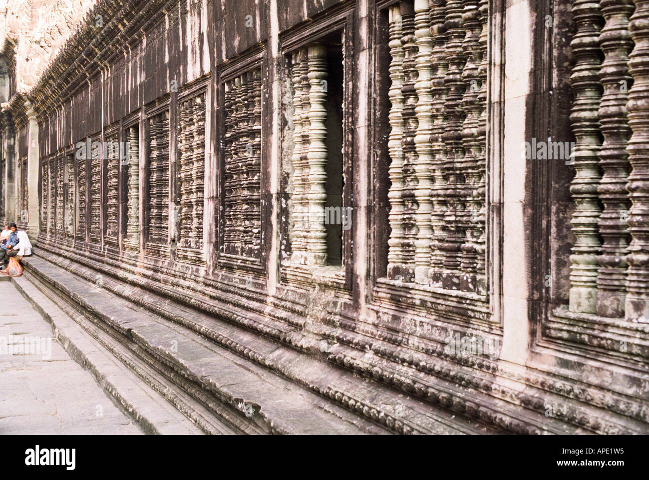 Stone Pillars At Angkor Wat Stock Photo - Alamy