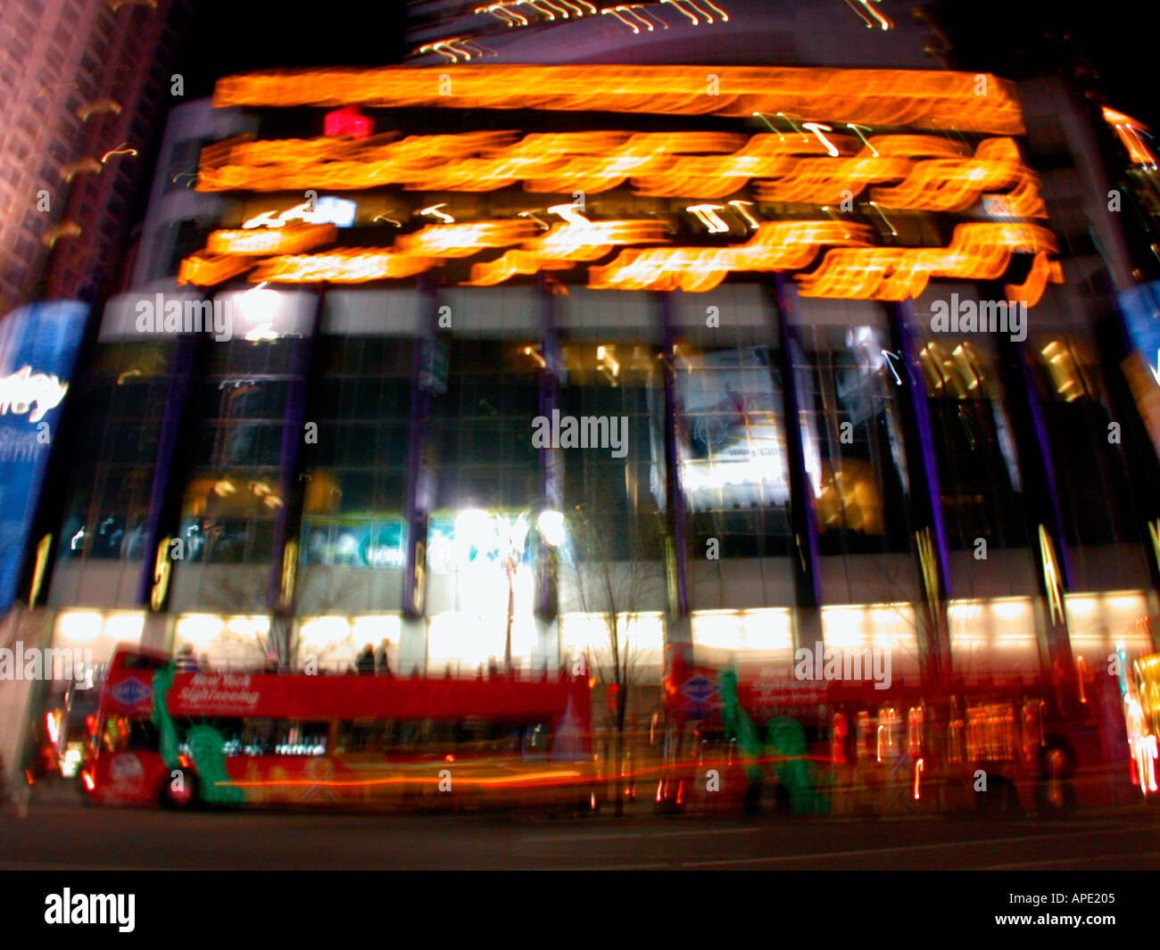 The stock ticker on the Morgan Stanley Building in Times Square Stock ...