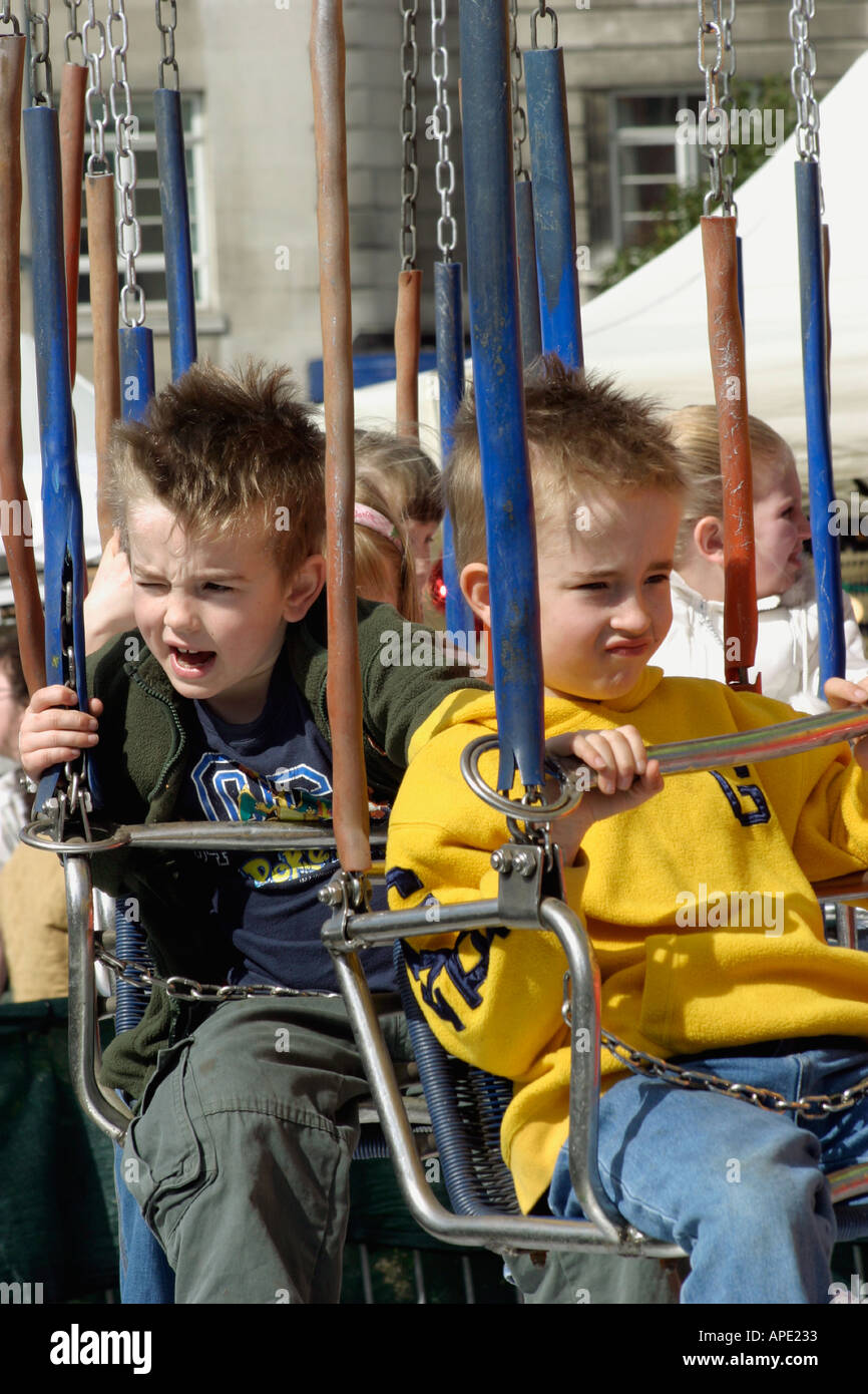 Fairground swing ride children hi-res stock photography and images - Alamy