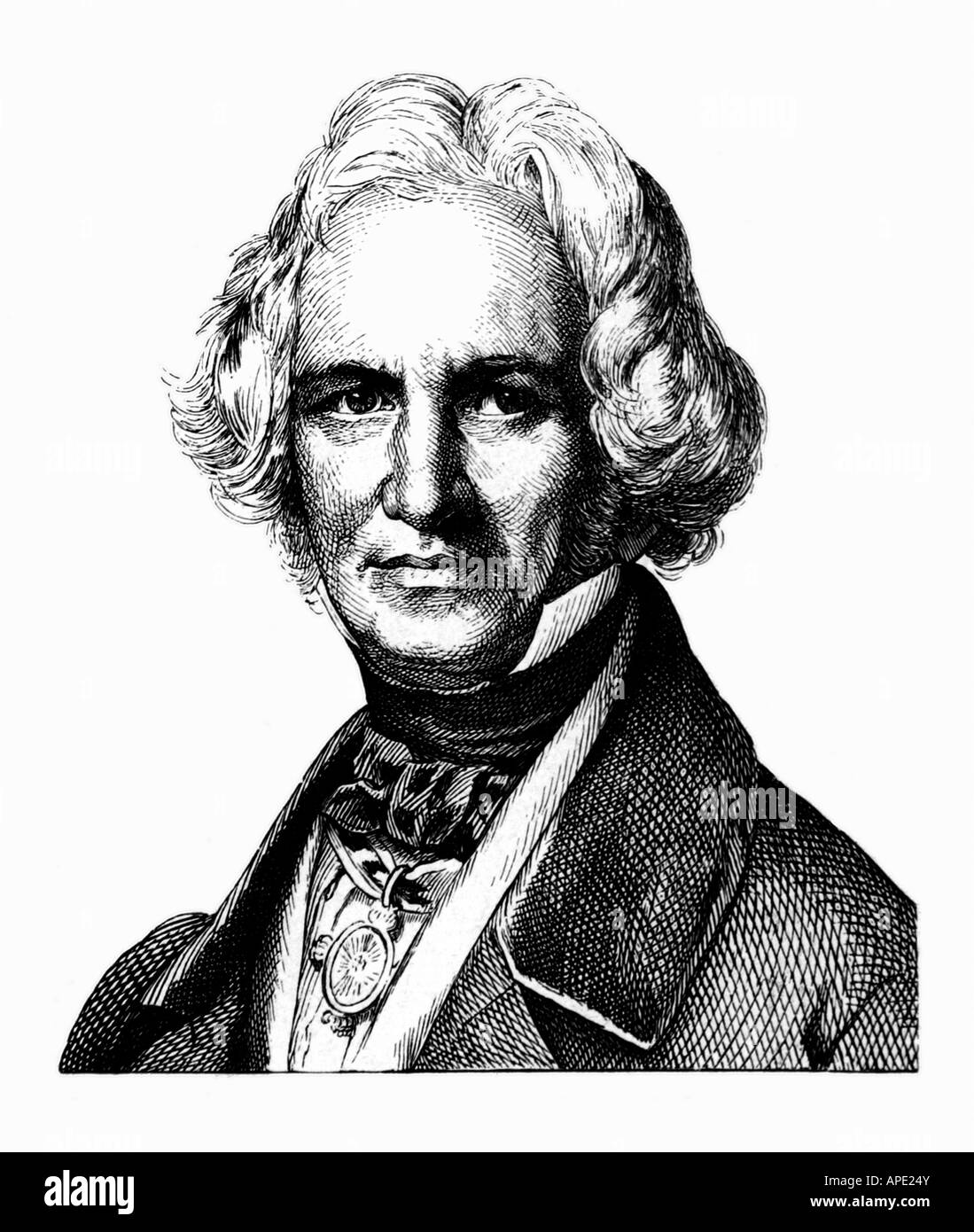 Engraving of christian daniel rauch Black and White Stock Photos ...