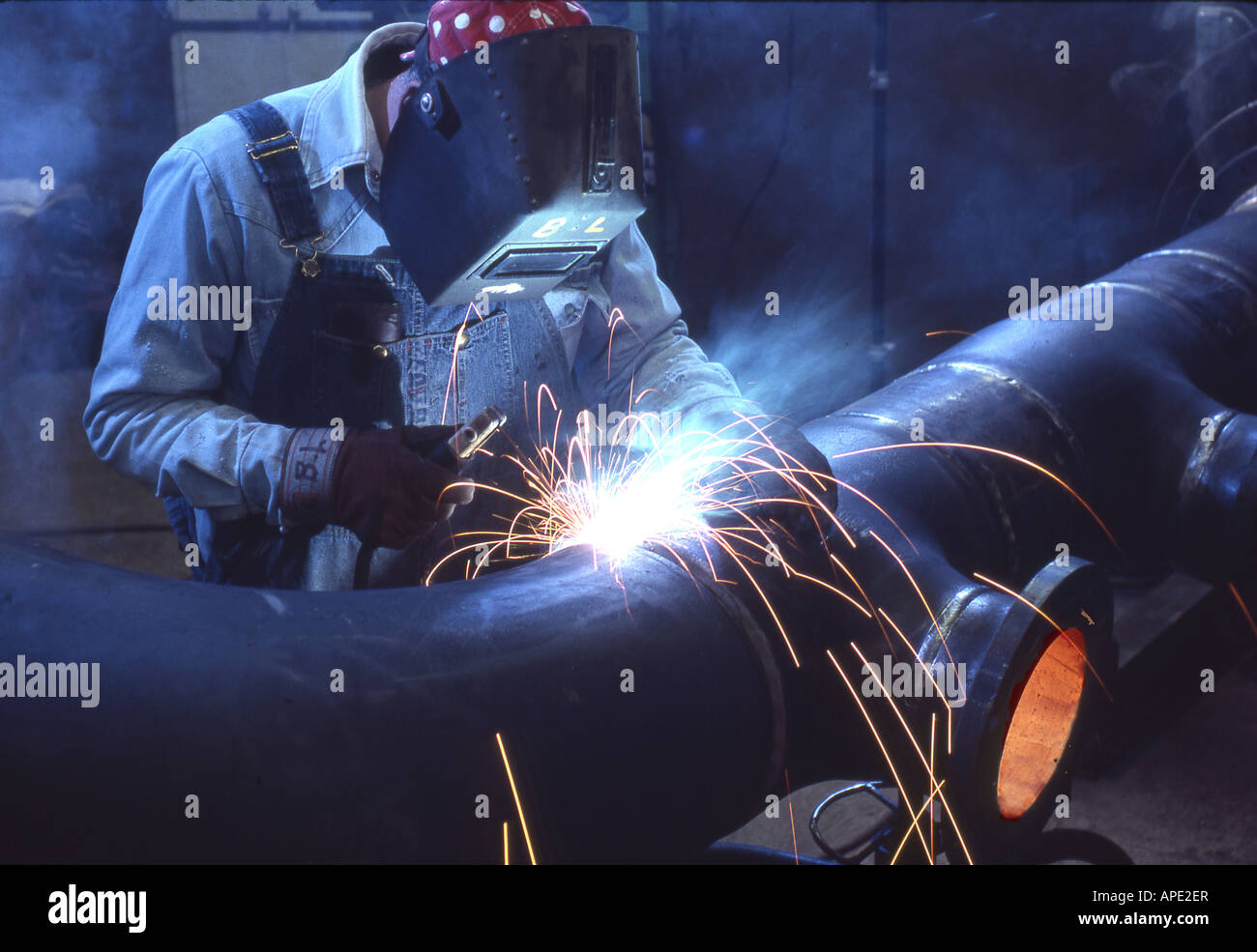 industrial welding, welder Stock Photo - Alamy