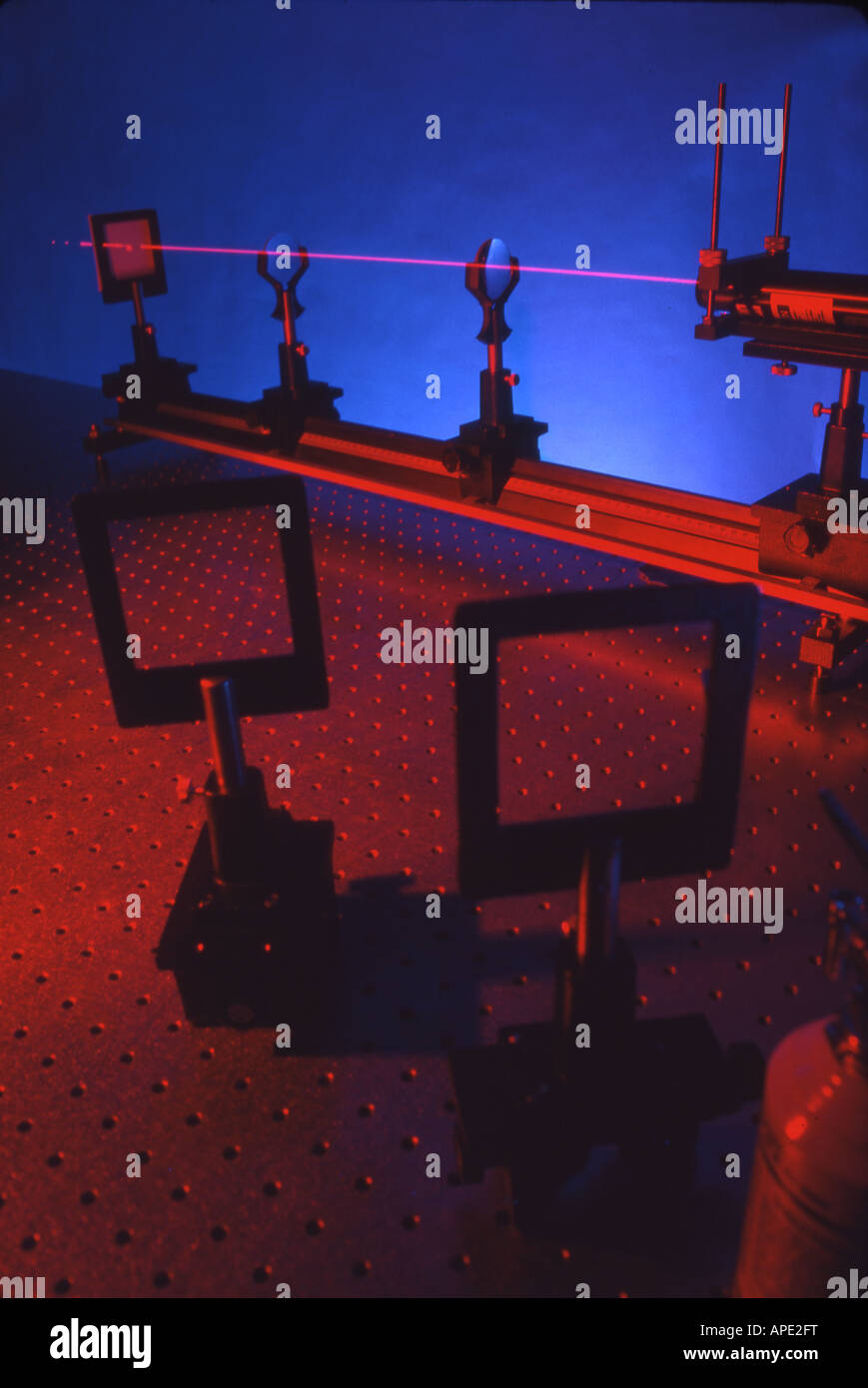 Lab demo laser light technology Stock Photo - Alamy