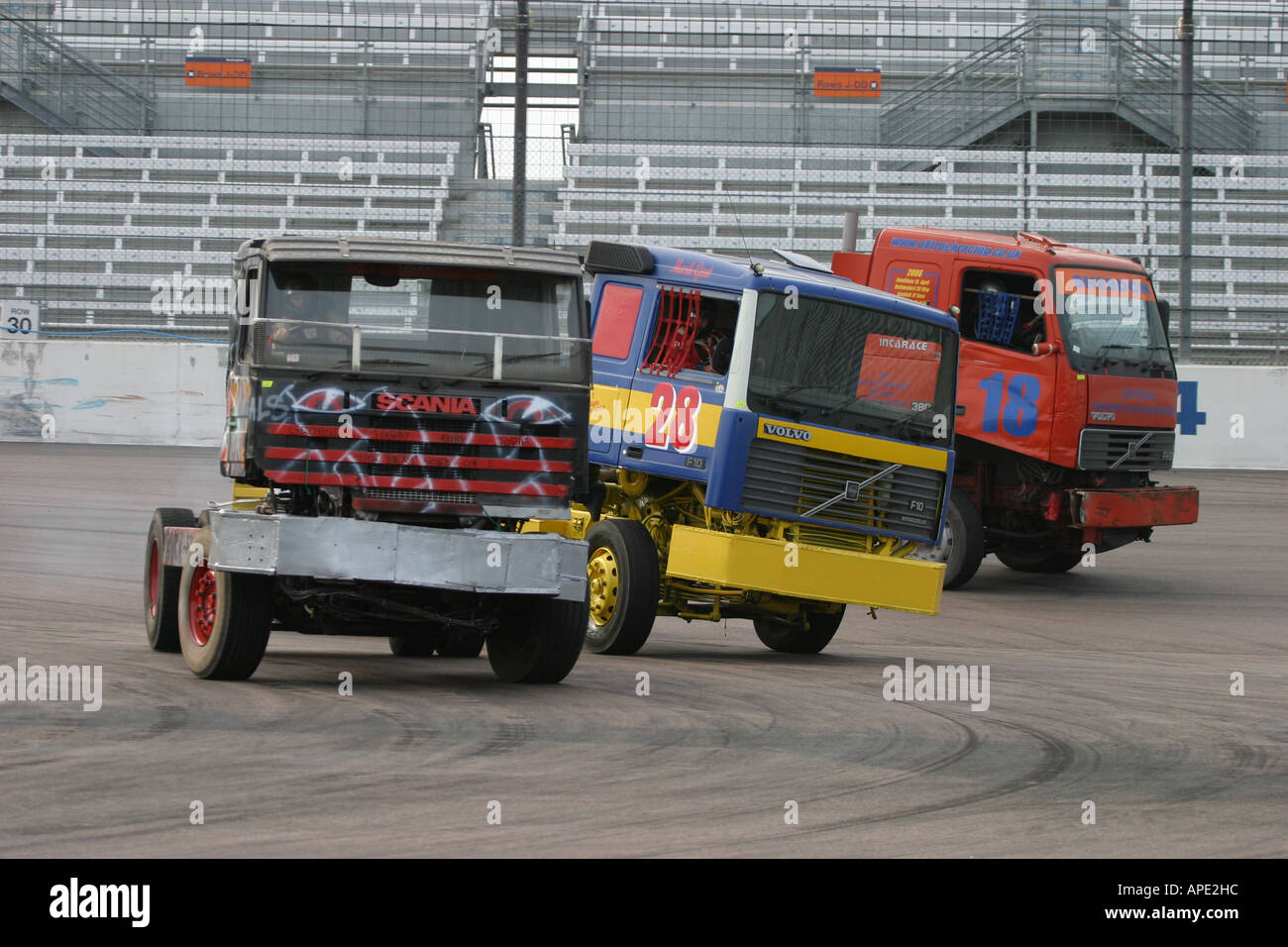 Big Rig Truck Racing Stock Photo - Alamy