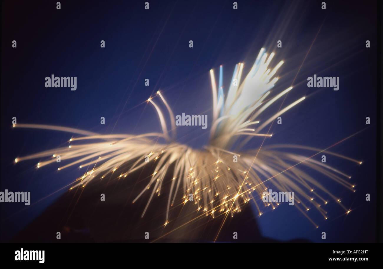 Light through fiber optics Stock Photo - Alamy