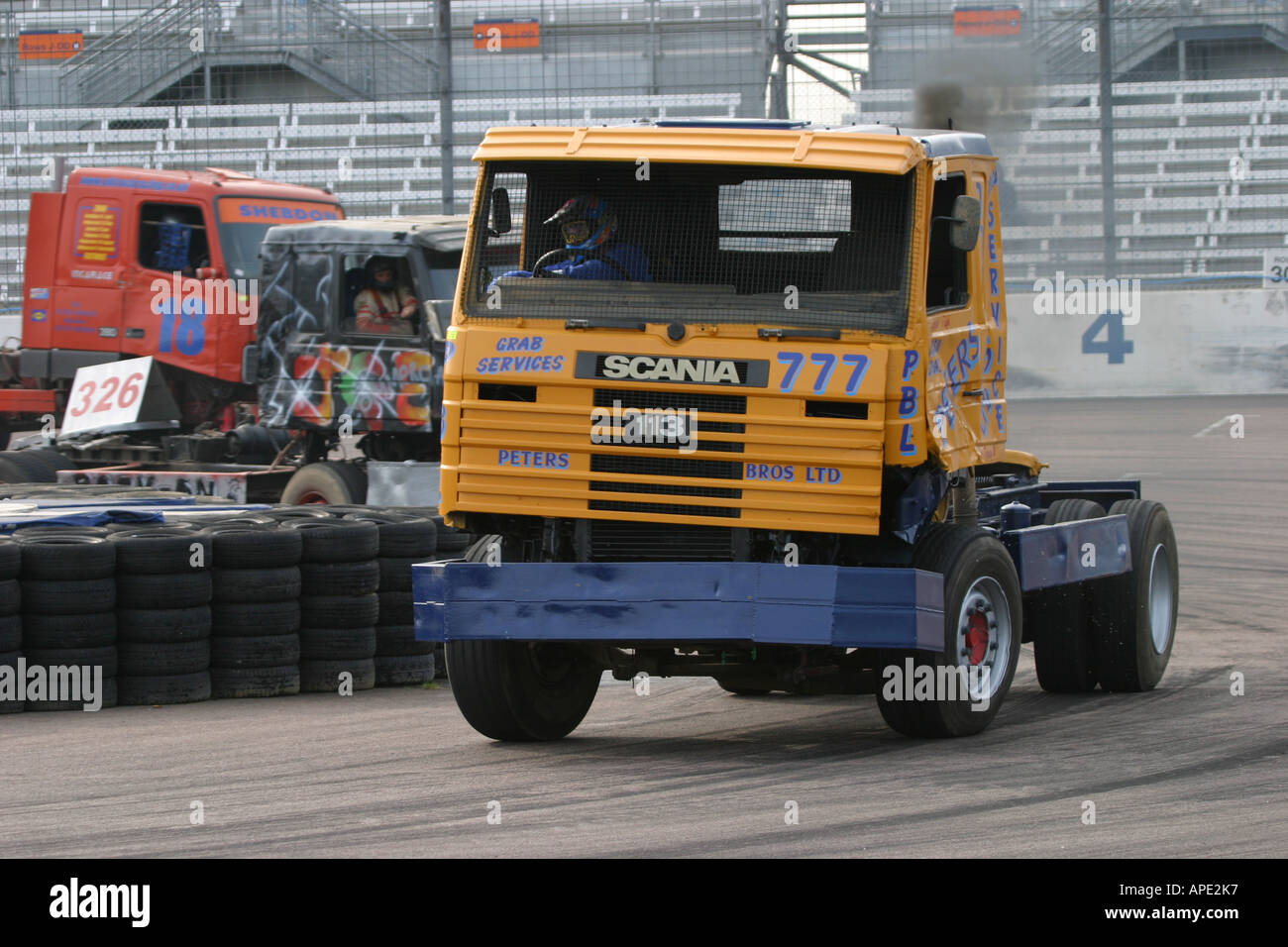 Big Rig Truck Racing Stock Photo - Alamy