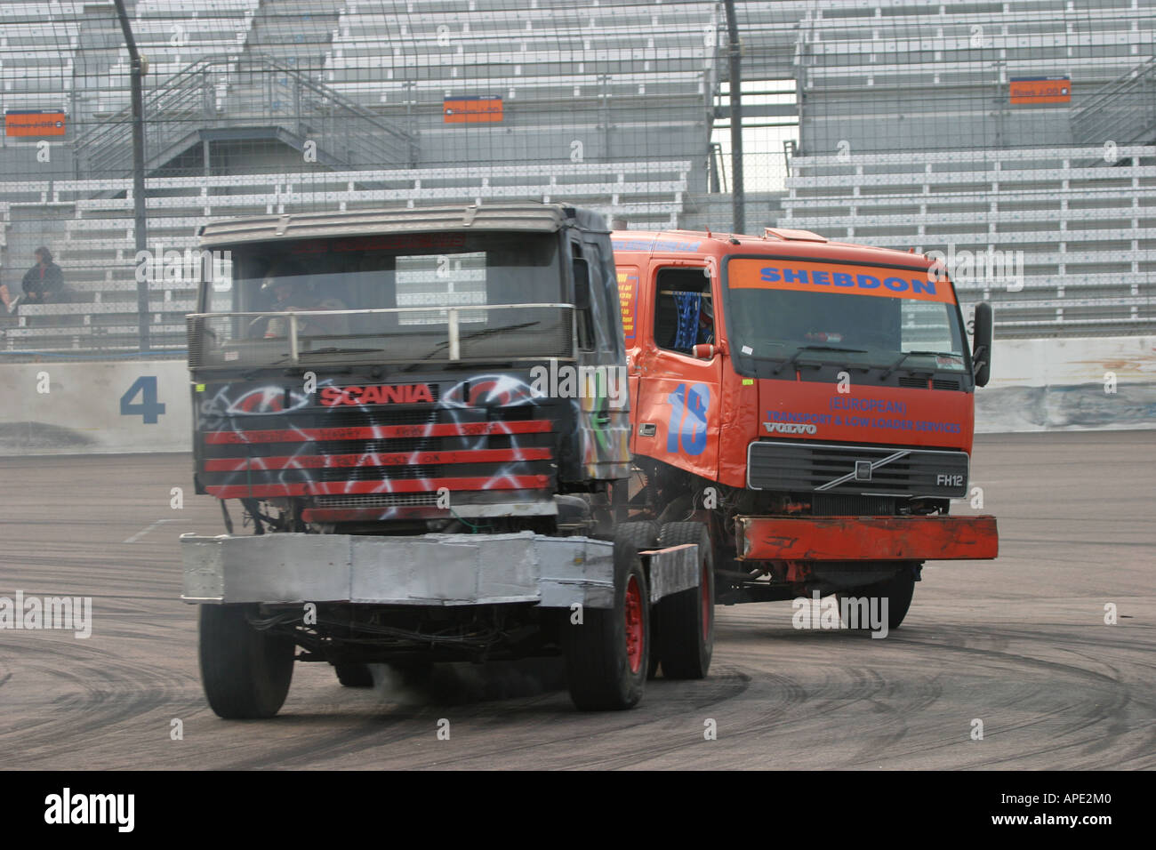 Big Rig Truck Racing Stock Photo - Alamy