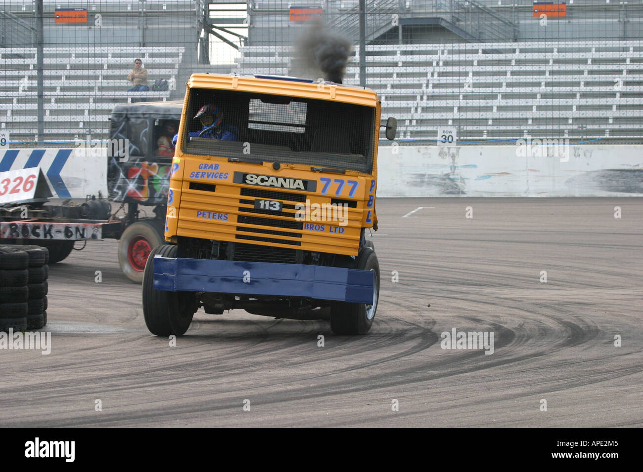 Big Rig Truck Racing Stock Photo - Alamy